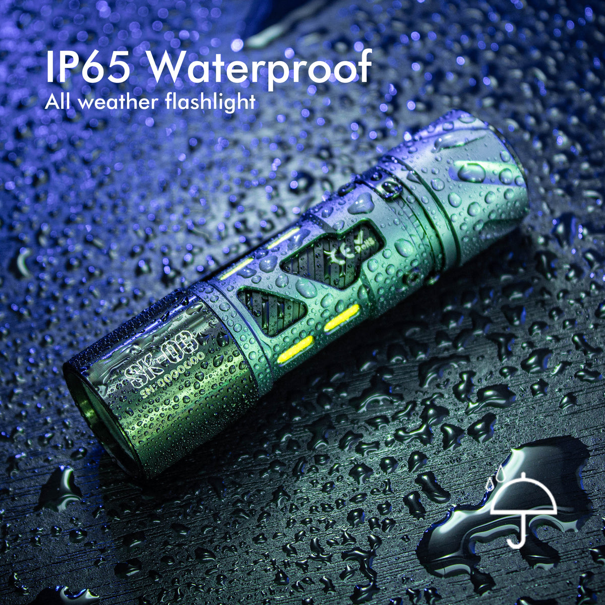 LOOP GEAR SK03 Aluminum Black LED Flashlight 1000Lumens 120 Meters Dar ...