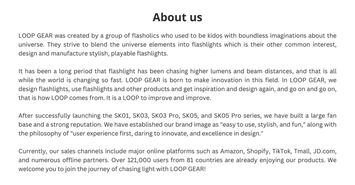 About Us – LOOPGEAR